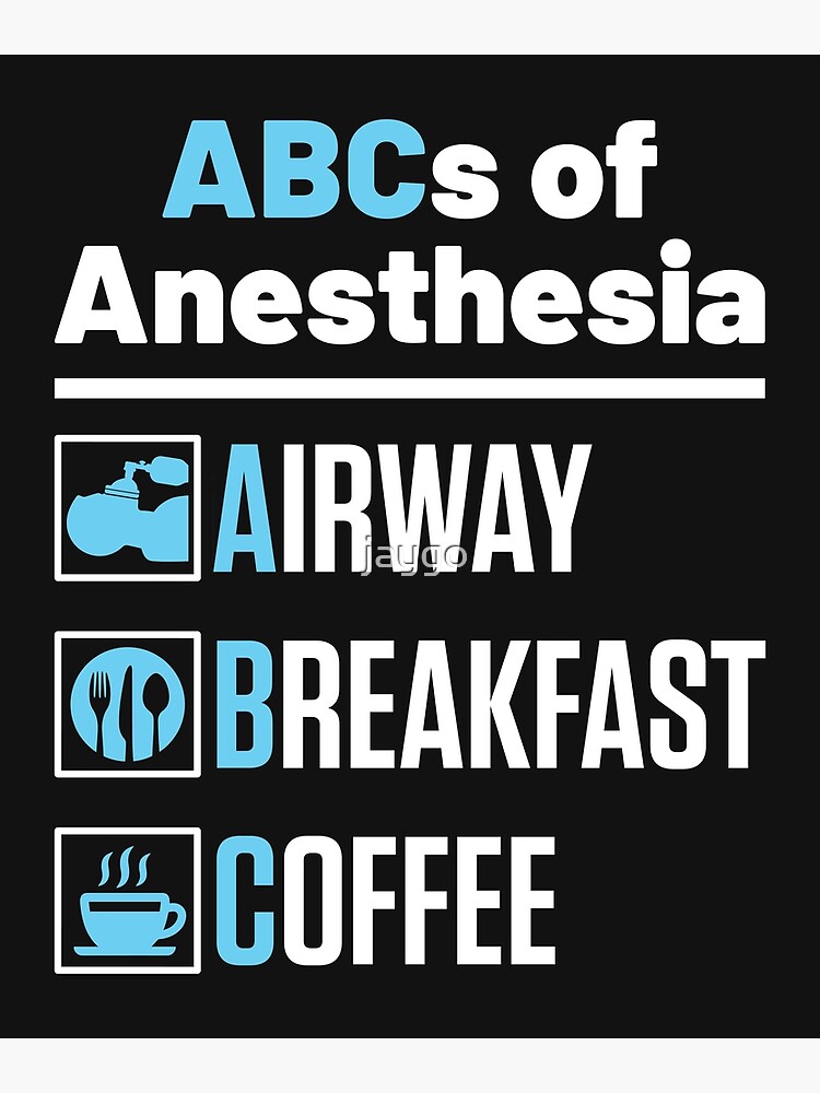 "Anesthesiologist Anesthesiology Doctor Nurse Funny ABCs of Anesthesia ...