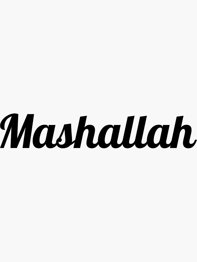"Mashallah" Sticker for Sale by aydabyana | Redbubble