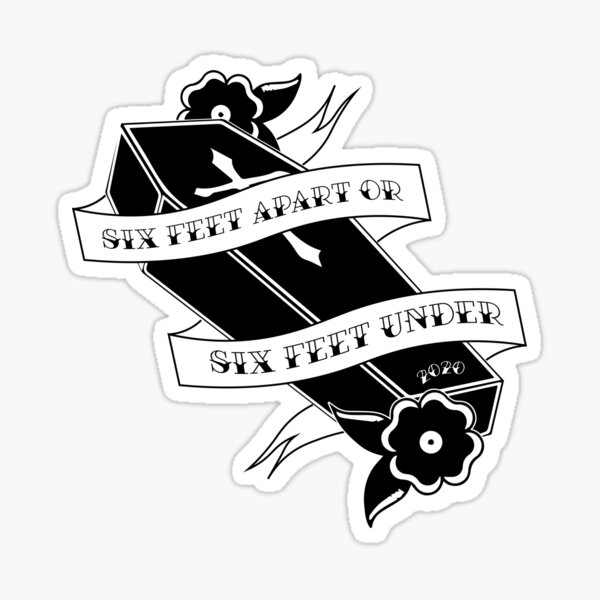 6 Feet Apart Stickers | Redbubble