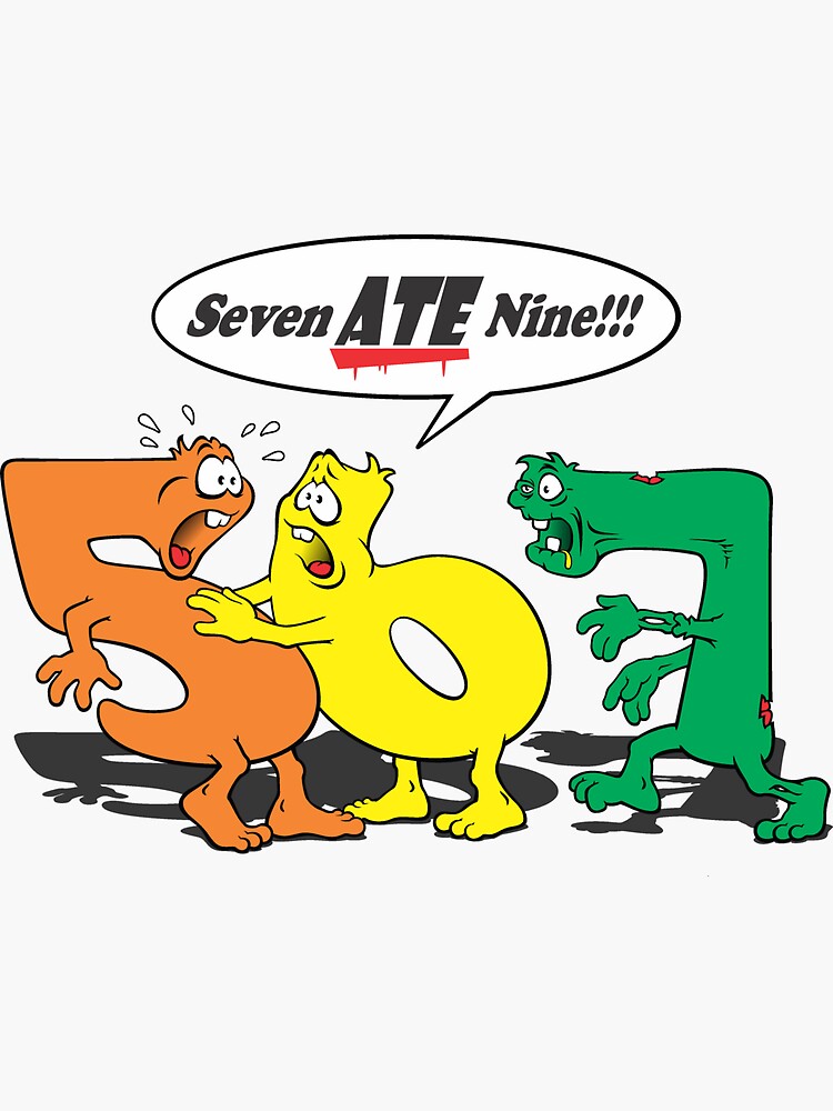 Pegatina « él era un zombie ... Los números pueden dar miedo.» de ...