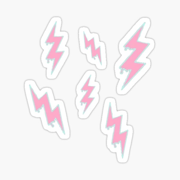 "pink lighting sticker pack" Sticker by mirandaa448 | Redbubble