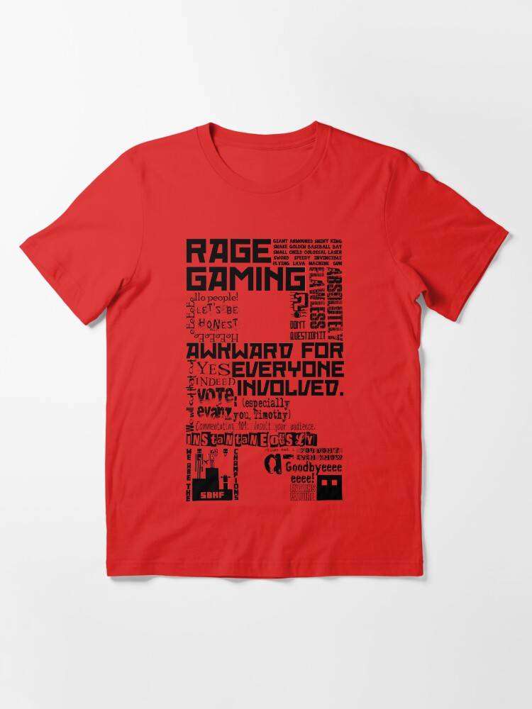 "Rage Medley - Black" T-shirt for Sale by RageGamingVideo | Redbubble ...