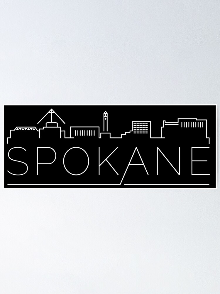 "City of Spokane Line Art Alternate" Poster for Sale by SkySlate ...