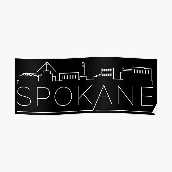 "City of Spokane Line Art Alternate" Poster for Sale by SkySlate ...