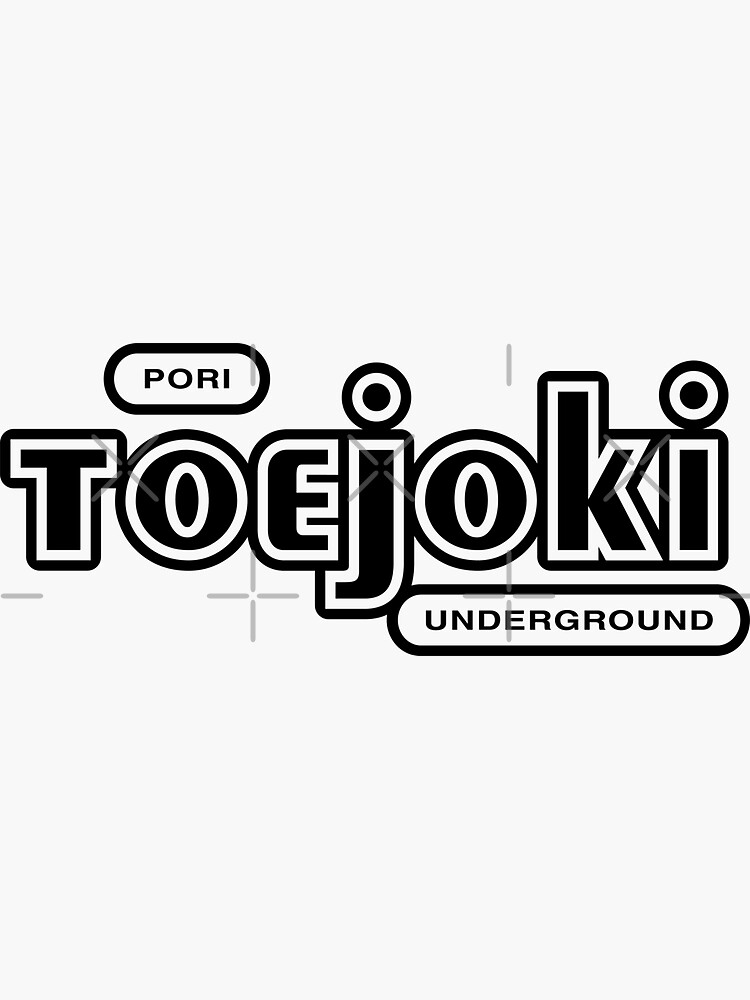 "Pori Toejoki Underground (musta teksti)" Sticker for Sale by futurytmi ...