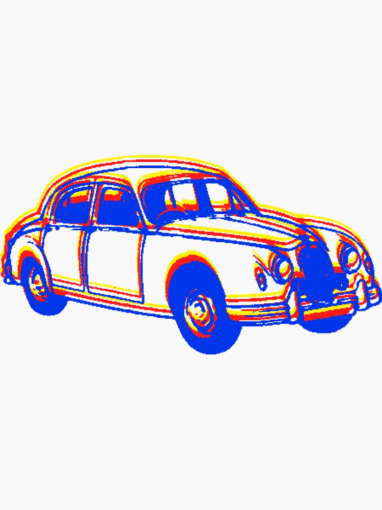 "Glitchy Car" Sticker for Sale by elana59 | Redbubble