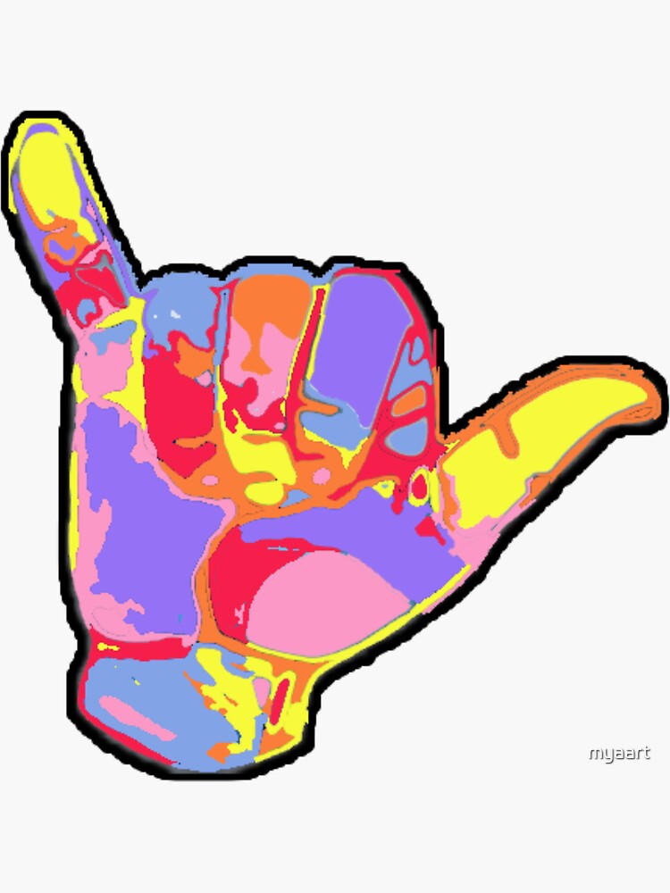 "yolo hand" Sticker for Sale by myaart | Redbubble