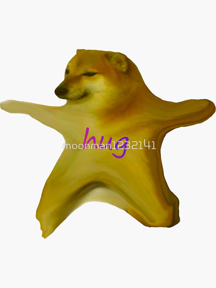 Pegatina «abrazo cheems» de moonman1232141 | Redbubble