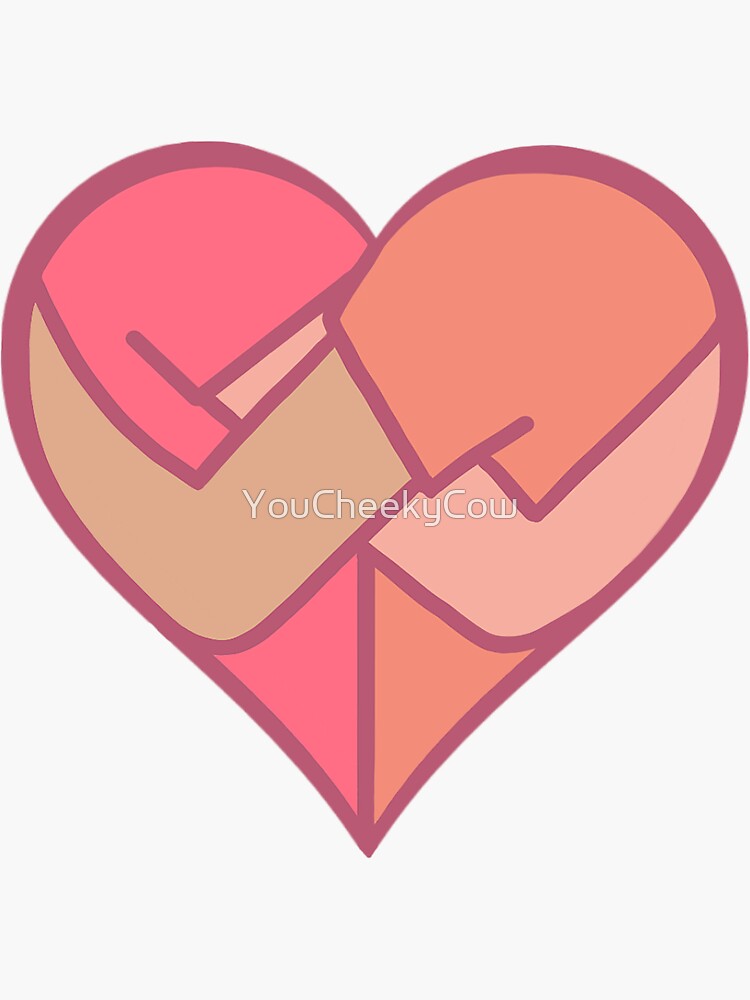 "Social Distancing IOU a Hug Heart" Sticker by YouCheekyCow | Redbubble