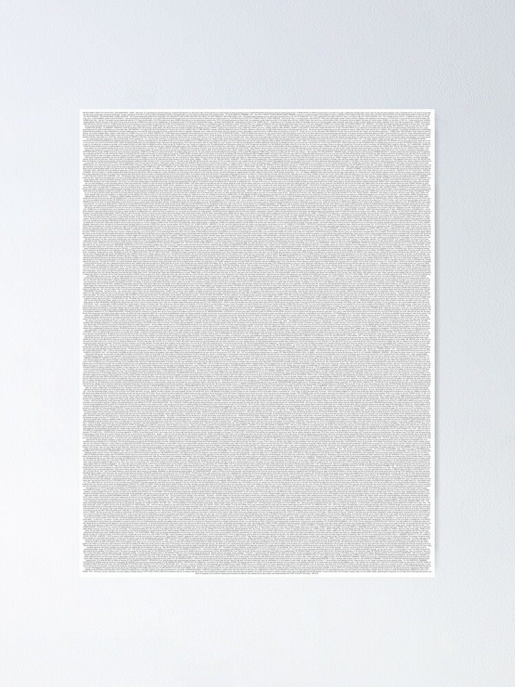 "The Butterfly effect - Full Script" Poster for Sale by Pun-and-run ...