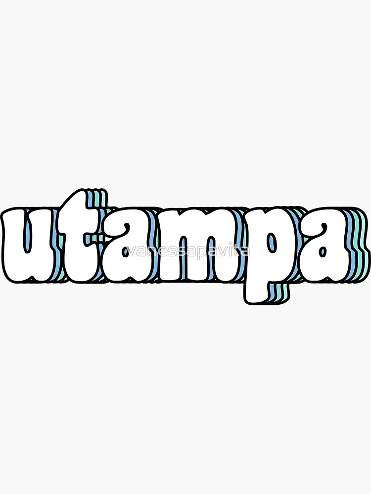 "utampa blue groovy sticker" Sticker for Sale by vanessapavita | Redbubble