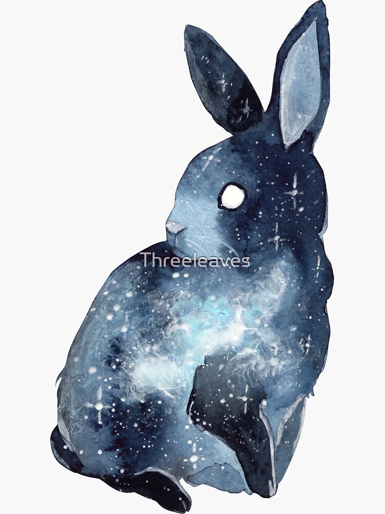 "Galaxy Bunny" Sticker for Sale by Threeleaves | Redbubble