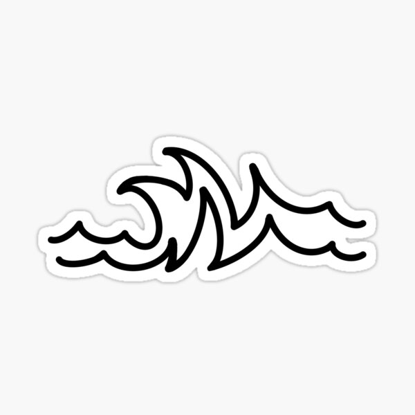 "Wave line" Sticker for Sale by craftnella | Redbubble