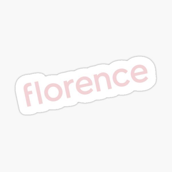 "Florence by mills pink logo " Sticker for Sale by baileymckinnon ...