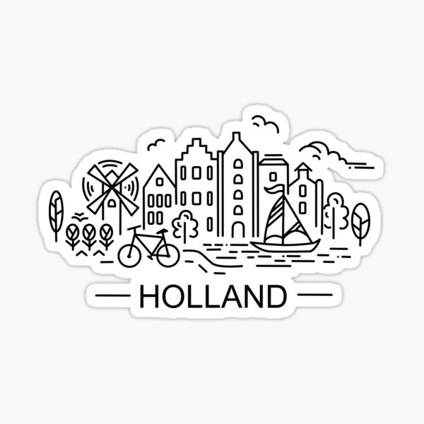 "Holland" Sticker for Sale by Arina-Art | Redbubble