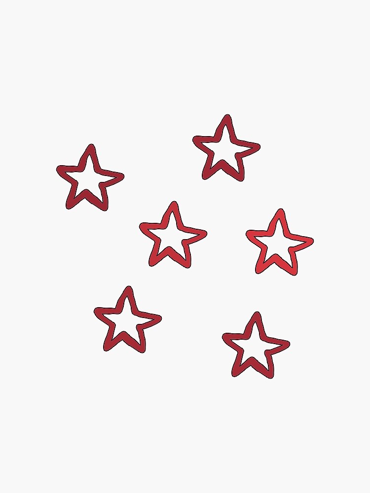 "Red Stars Sticker Pack" Sticker for Sale by aesowske | Redbubble
