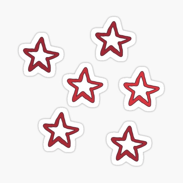 "Red Stars Sticker Pack" Sticker for Sale by aesowske | Redbubble