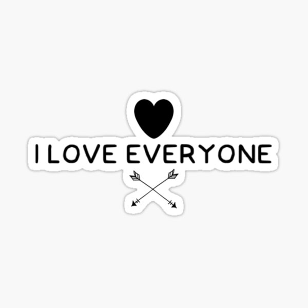 "Pride I Love Everyone" Sticker for Sale by Cheebaby | Redbubble