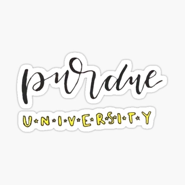 "Purdue University" Sticker for Sale by faithful-ink | Redbubble