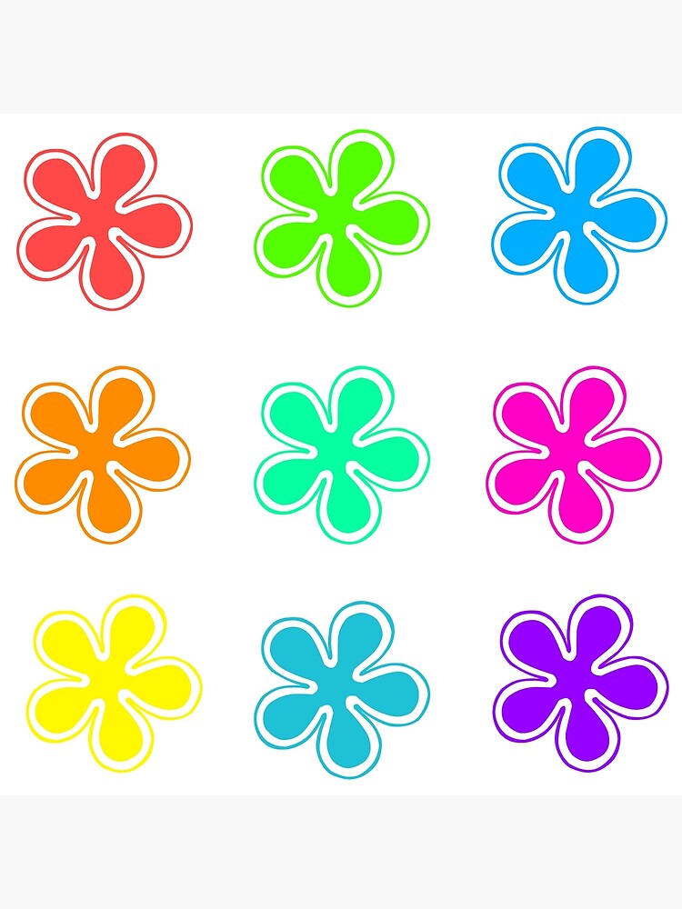 "Spongebob Flower Sticker Pack" Poster for Sale by sullyscribbles ...