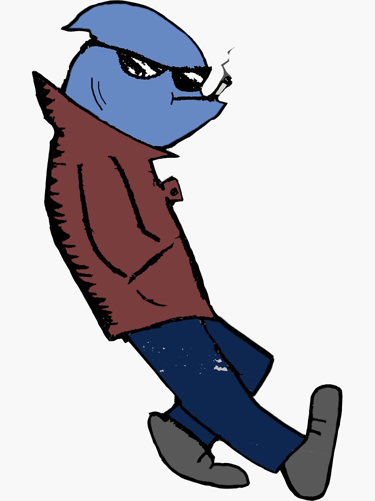 Shark Dude Sticker By Jakejake01 Redbubble
