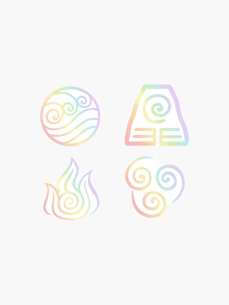 "Atla Element Symbols - Pride" Sticker for Sale by Liv