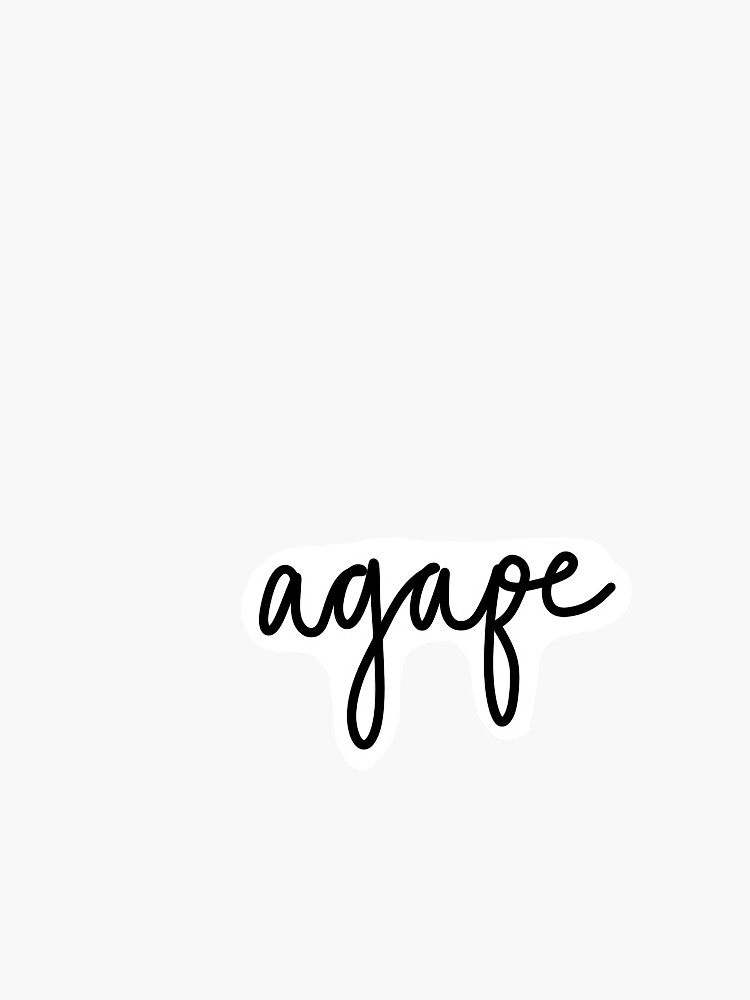"Agape Cursive Sticker" Sticker for Sale by MadeinGrace | Redbubble