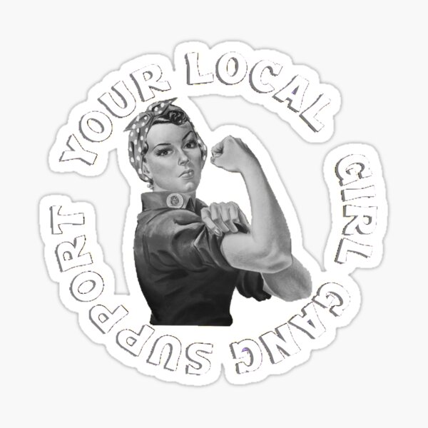"Grey Support Your Local Girl Gang Design with Women in the Middle Grey ...
