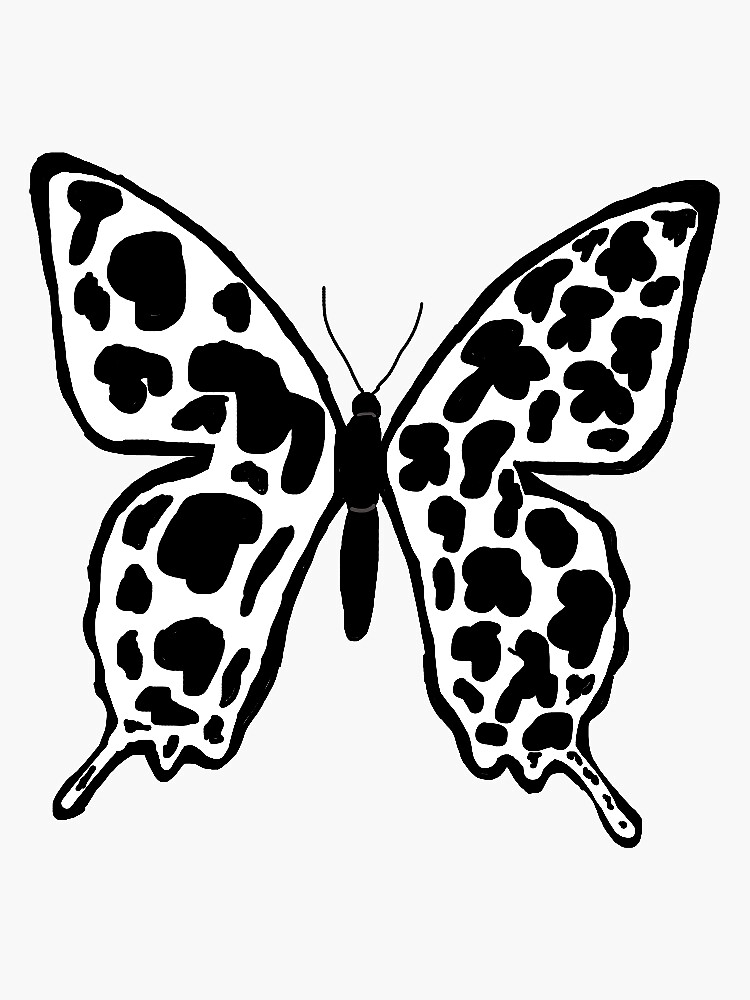 "cow print butterfly" Sticker by cowboyluvr | Redbubble