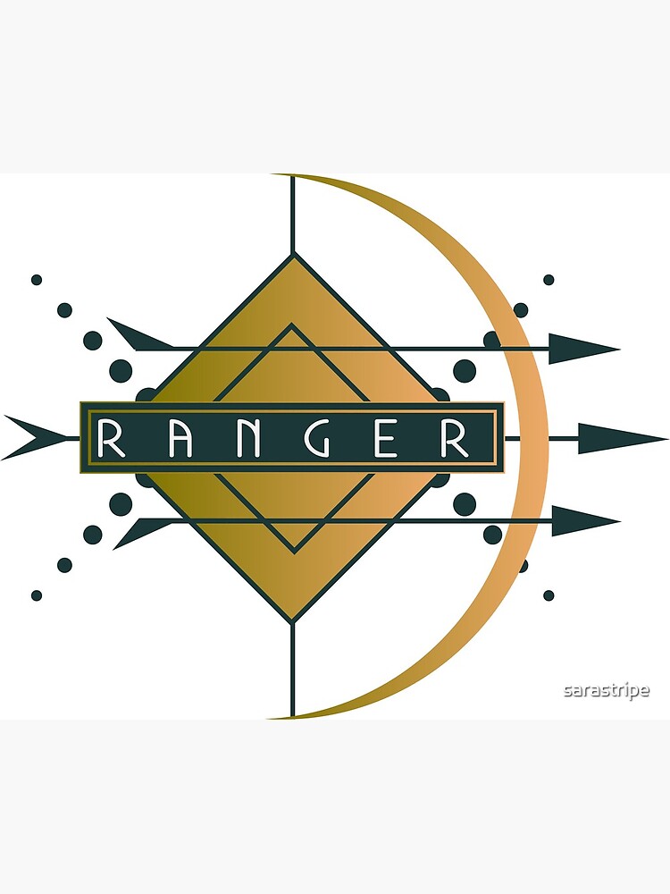 "ranger art deco DnD class logo" Art Print by sarastripe | Redbubble