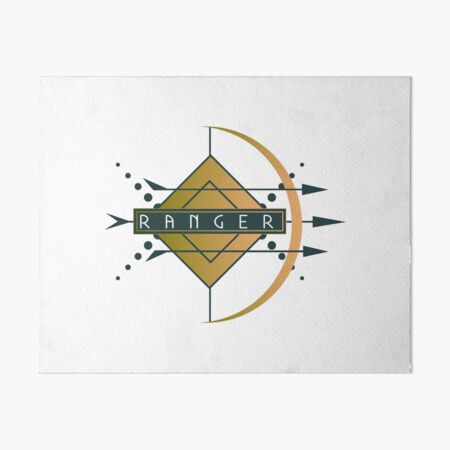 "ranger art deco DnD class logo" Art Board Print by sarastripe | Redbubble