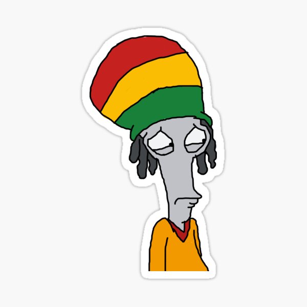 "Rasta Rodger American Dad" Sticker for Sale by monicaabronsonn | Redbubble