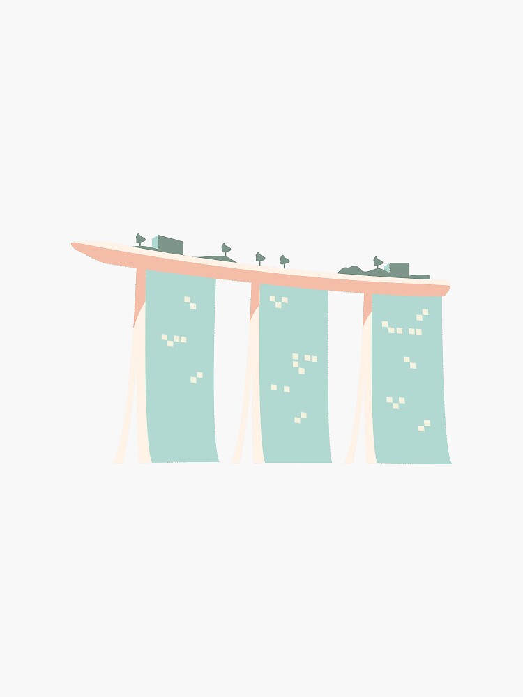 "Marina Bay Sands, Singapore" Sticker for Sale by hetalp04 | Redbubble