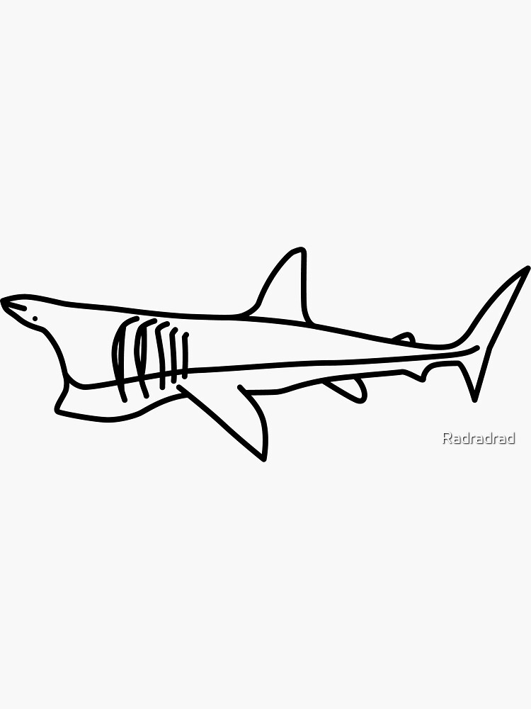 "Basking Shark" Sticker for Sale by Radradrad | Redbubble