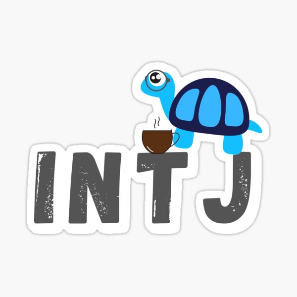 "INTJ MBTI MASCOT | 16 Personalities" Sticker by personalityturt ...