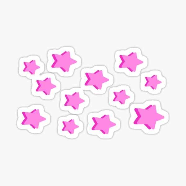 "pink star pack!" Sticker for Sale by designsbylucia | Redbubble