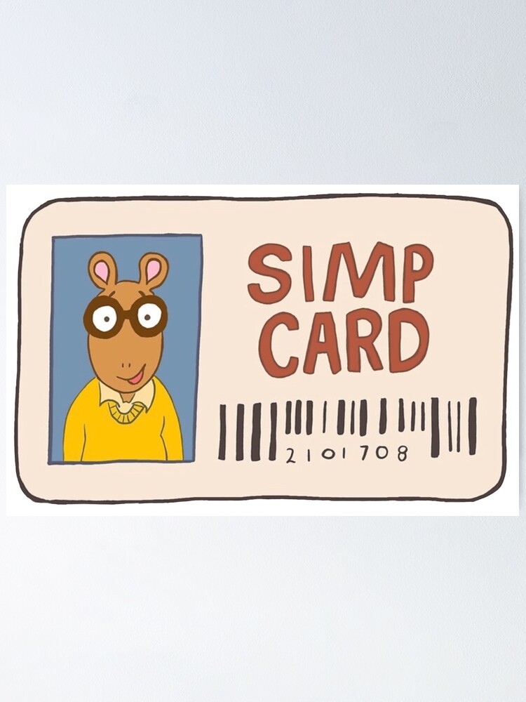 "Simp Card" Poster for Sale by Emma Barrow | Redbubble