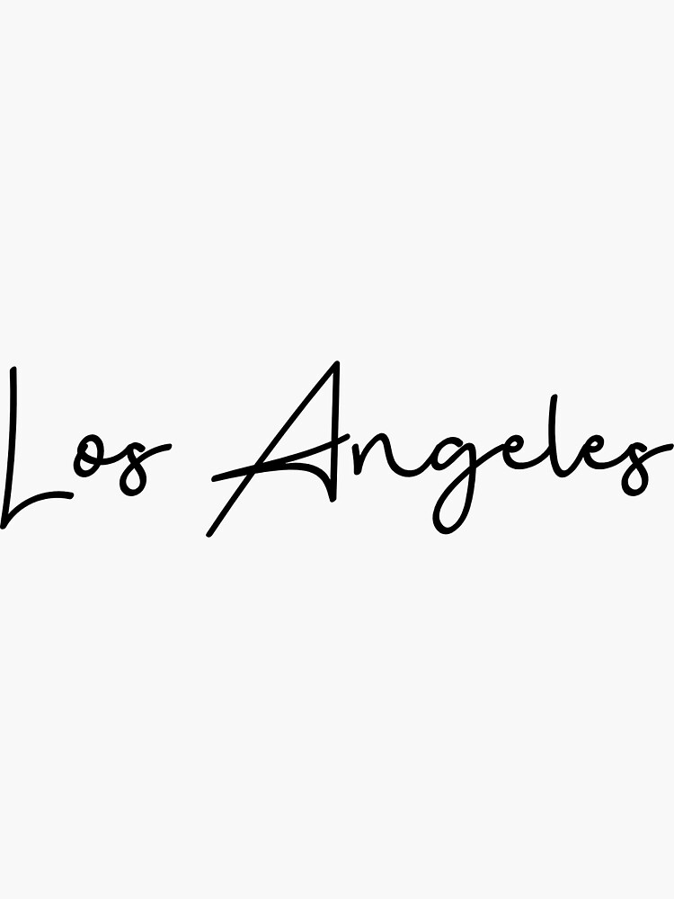 "Los Angeles Script Sticker" Sticker by groomek16 | Redbubble