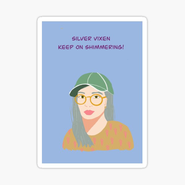 "Silver vixen card" Sticker by Rae-of-sunsh1ne | Redbubble