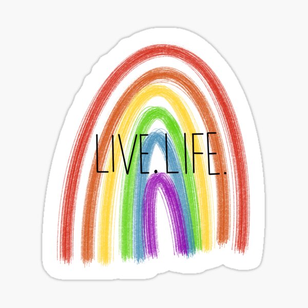 "live life sticker" Sticker by stickersbyizzie | Redbubble