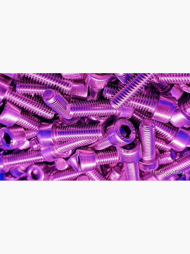 "Purple Screws Bolts Steel Metal Glossy Shiny Abstract" Sticker for ...