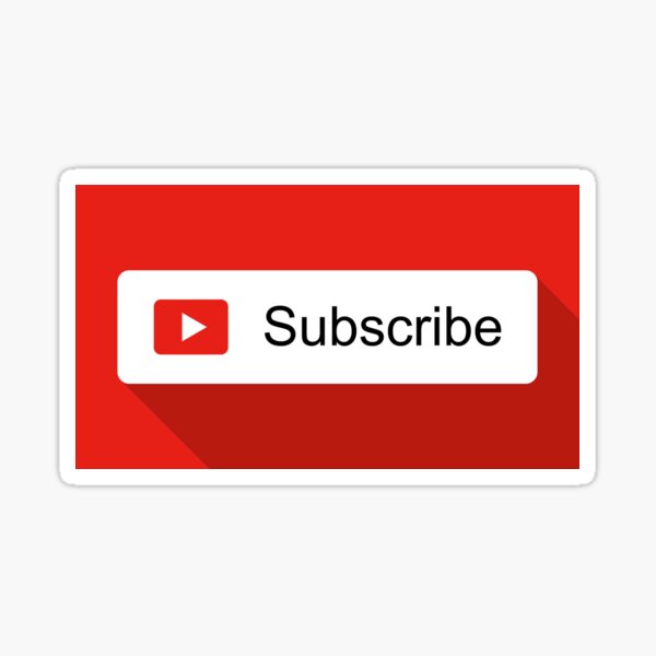 "YouTube Subscribe Button" Sticker for Sale by ushilkov | Redbubble