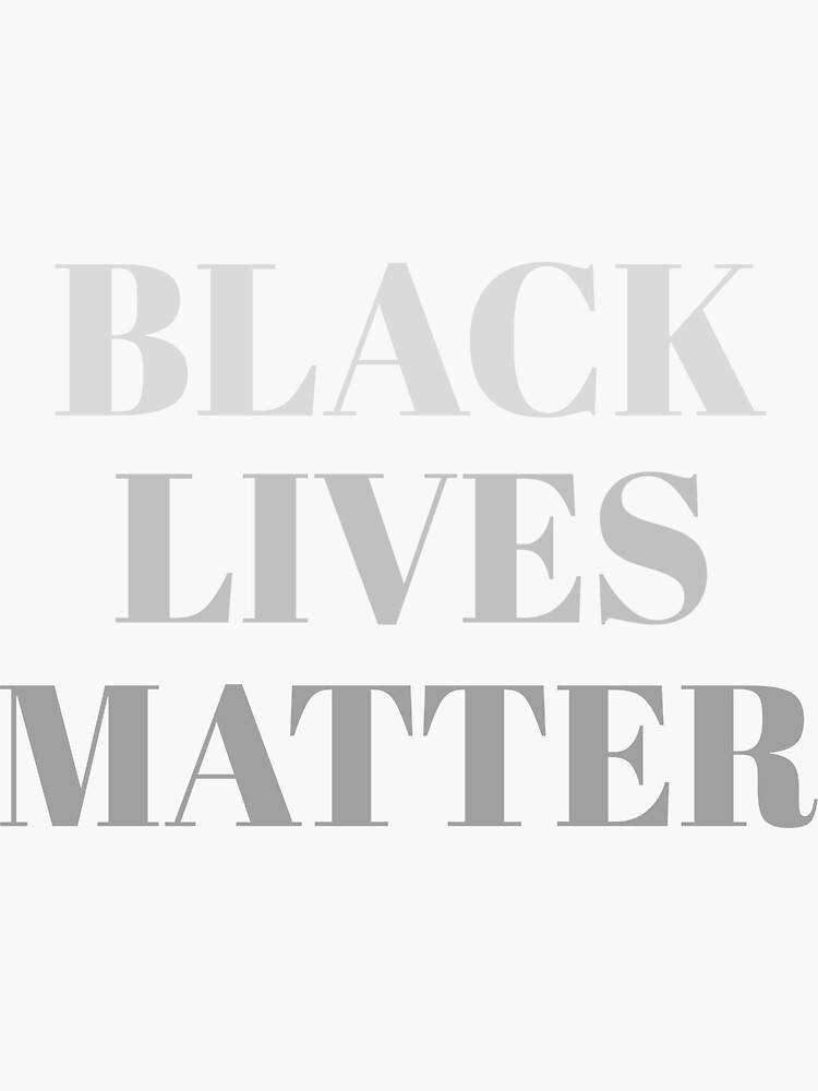 "Black Lives Matter | BLM Movement (Silver)" Sticker for Sale by ...