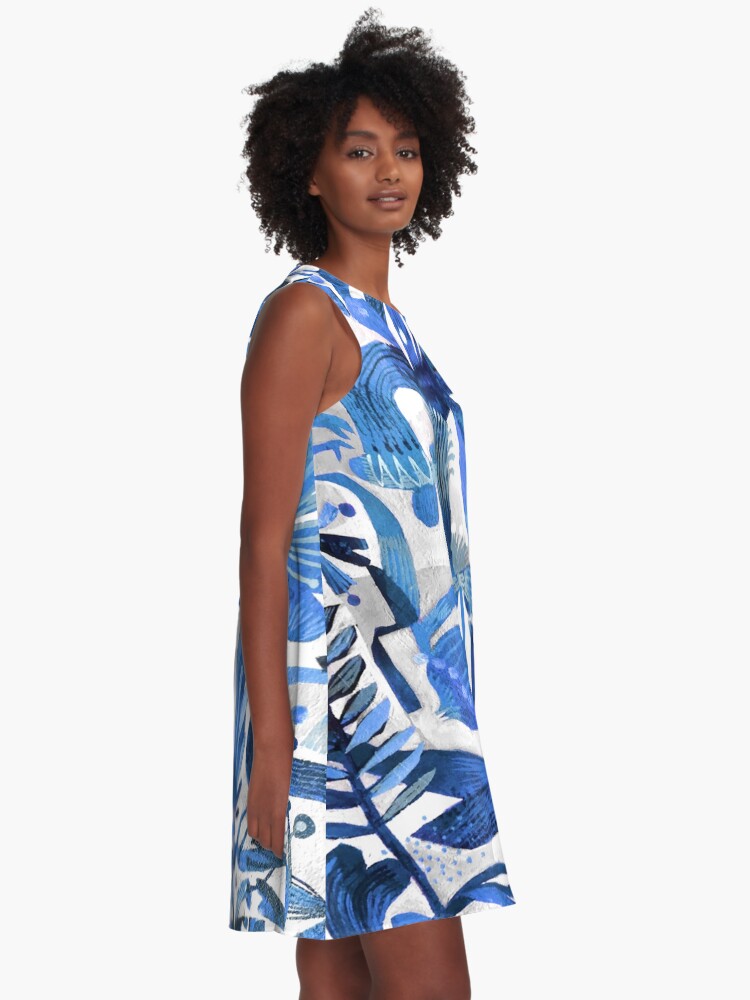 "Delft blue" A-Line Dress for Sale by EsteMacleod | Redbubble