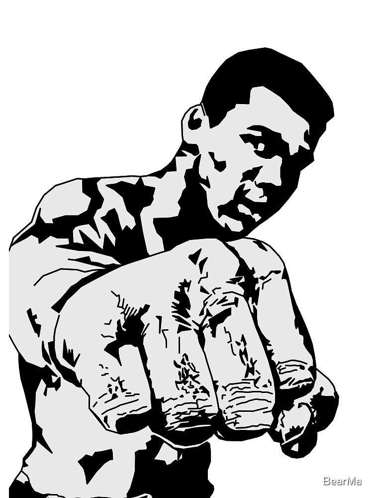 "Muhammad Ali Graphic Drawing" T-shirt for Sale by BearMa | Redbubble ...