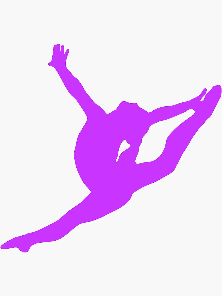 "purple gymnast sticker" Sticker for Sale by teresa-does-art | Redbubble