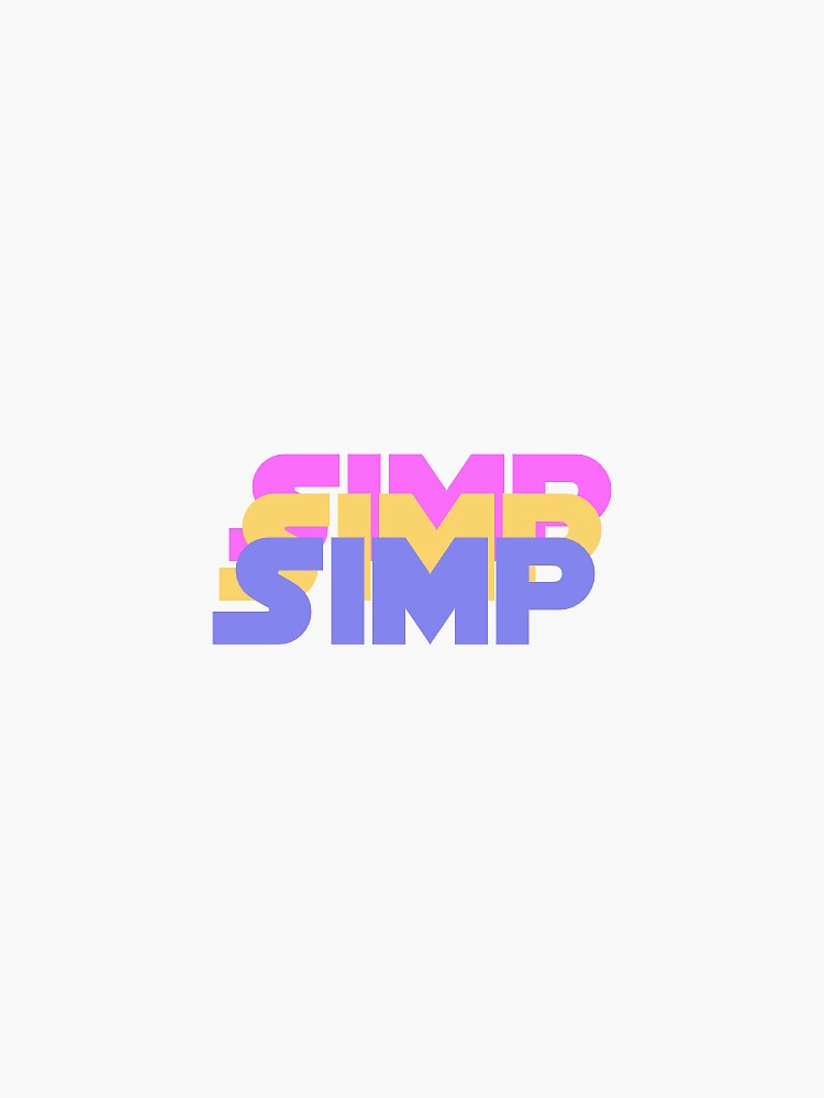 "Simp " Sticker by samatha123 | Redbubble