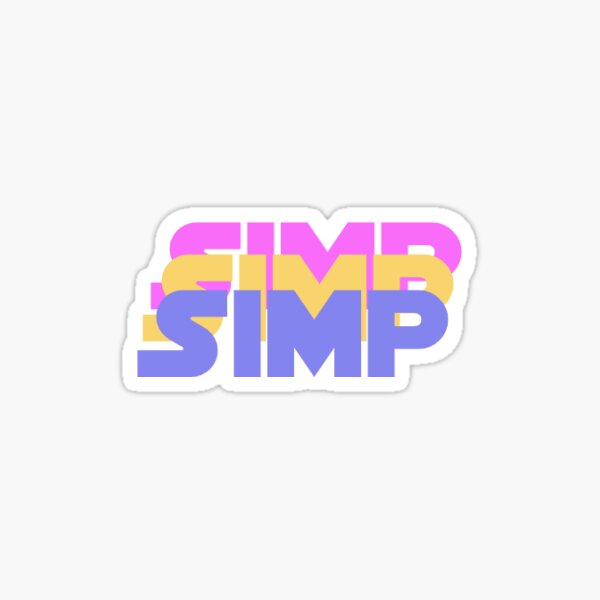 "Simp " Sticker by samatha123 | Redbubble