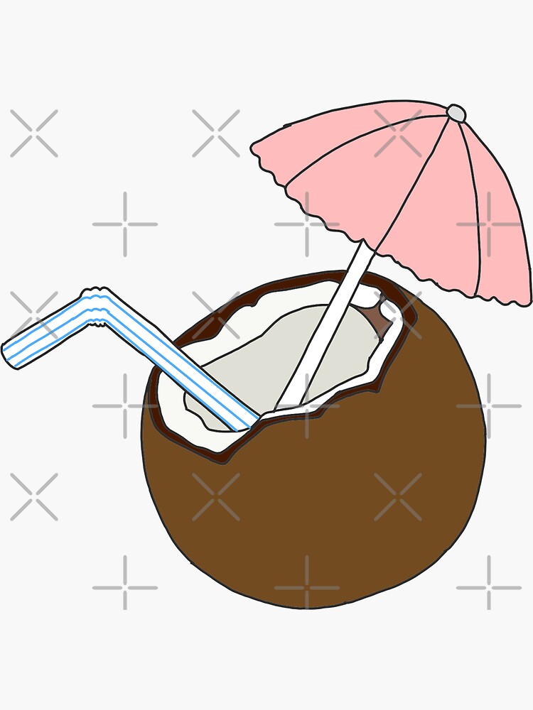 "Beach Coconut" Sticker for Sale by stickersbylaurt | Redbubble