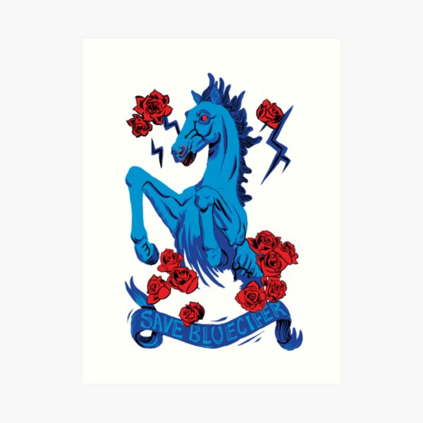 "Save Bluecifer Red Rose" Art Print for Sale by Bluecifer | Redbubble